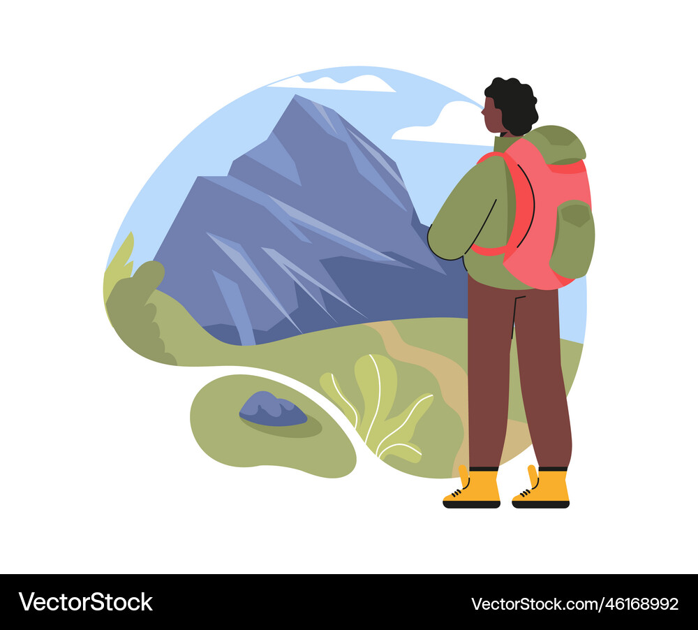 Hiking travel or camping trip Royalty Free Vector Image