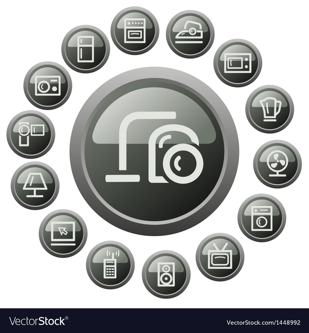 Home electronics buttons Royalty Free Vector Image