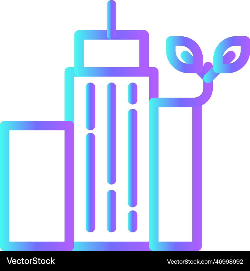 Powered power plant eco friendly icon with blue Vector Image