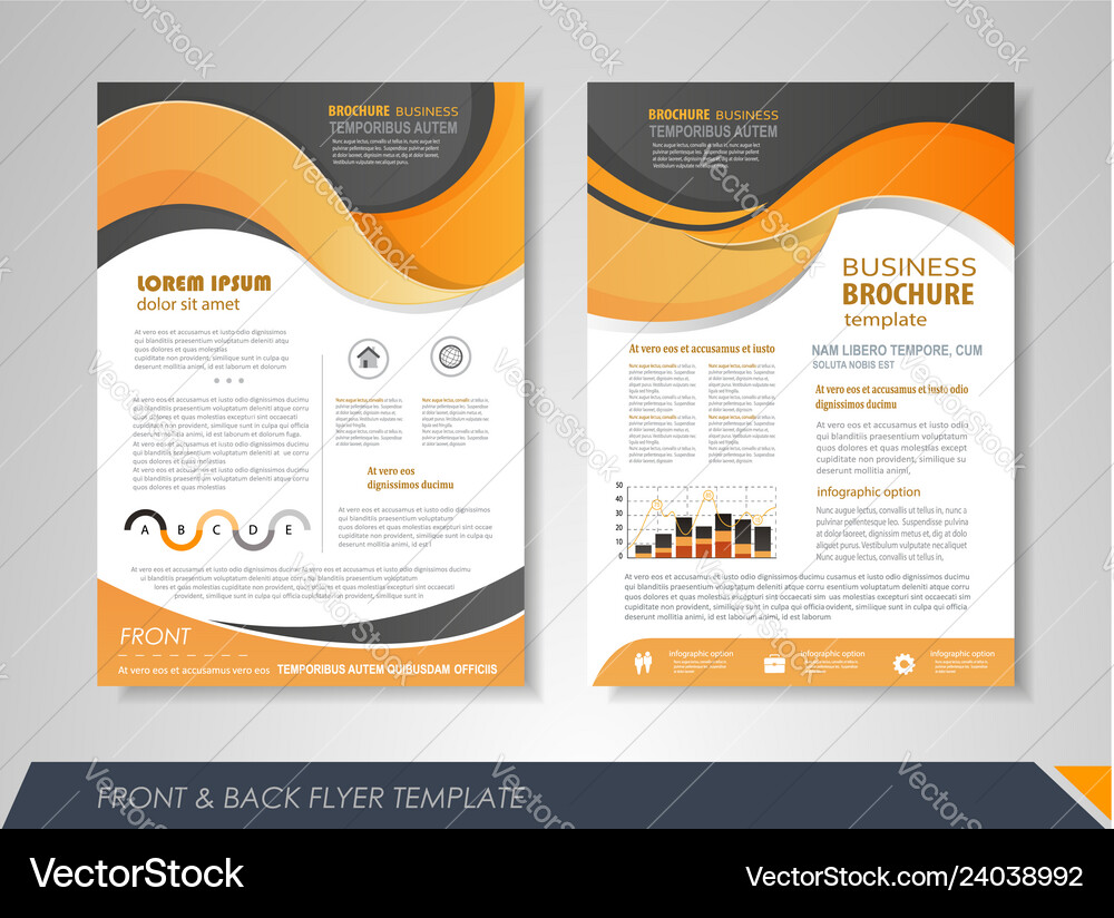Presentation flyer design Royalty Free Vector Image