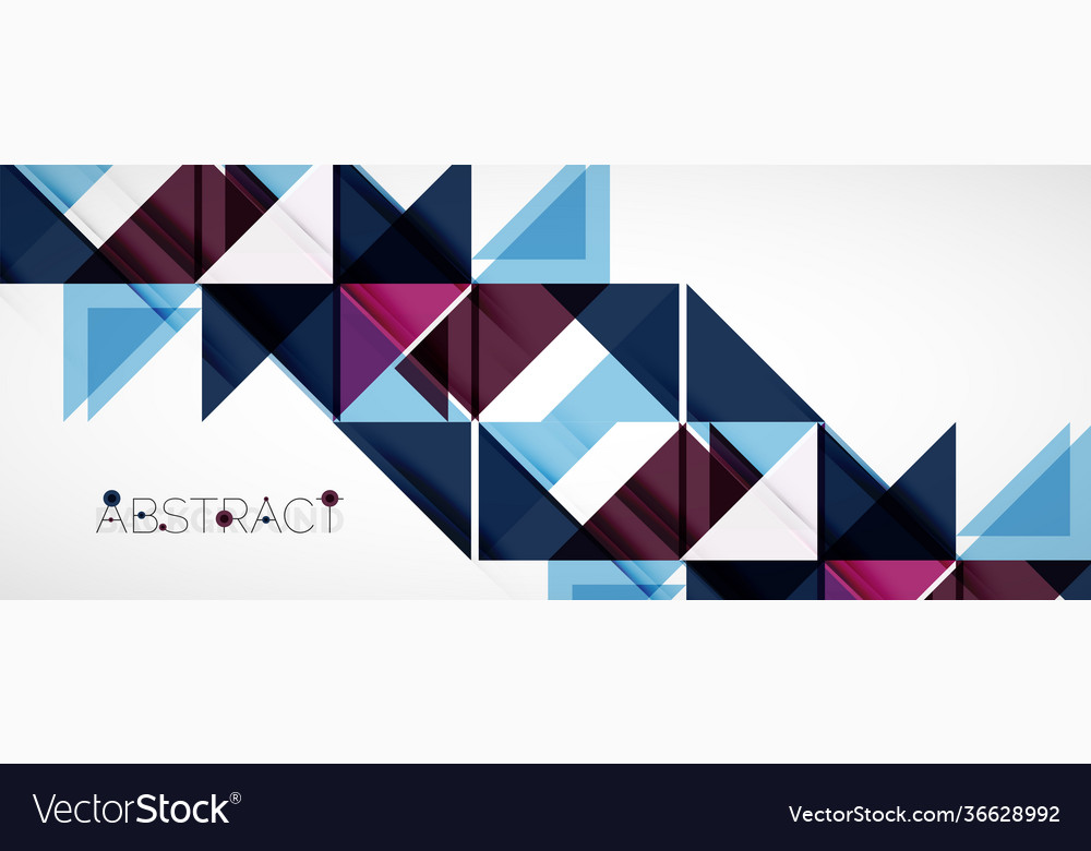 Set triangle geometric backgrounds Royalty Free Vector Image