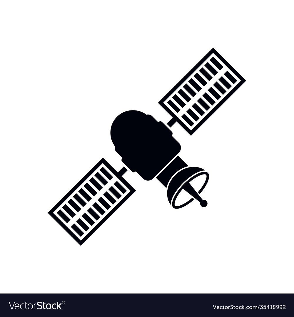 Space satellite icon design template isolated Vector Image Space satellite icon design template isolated Vector Image