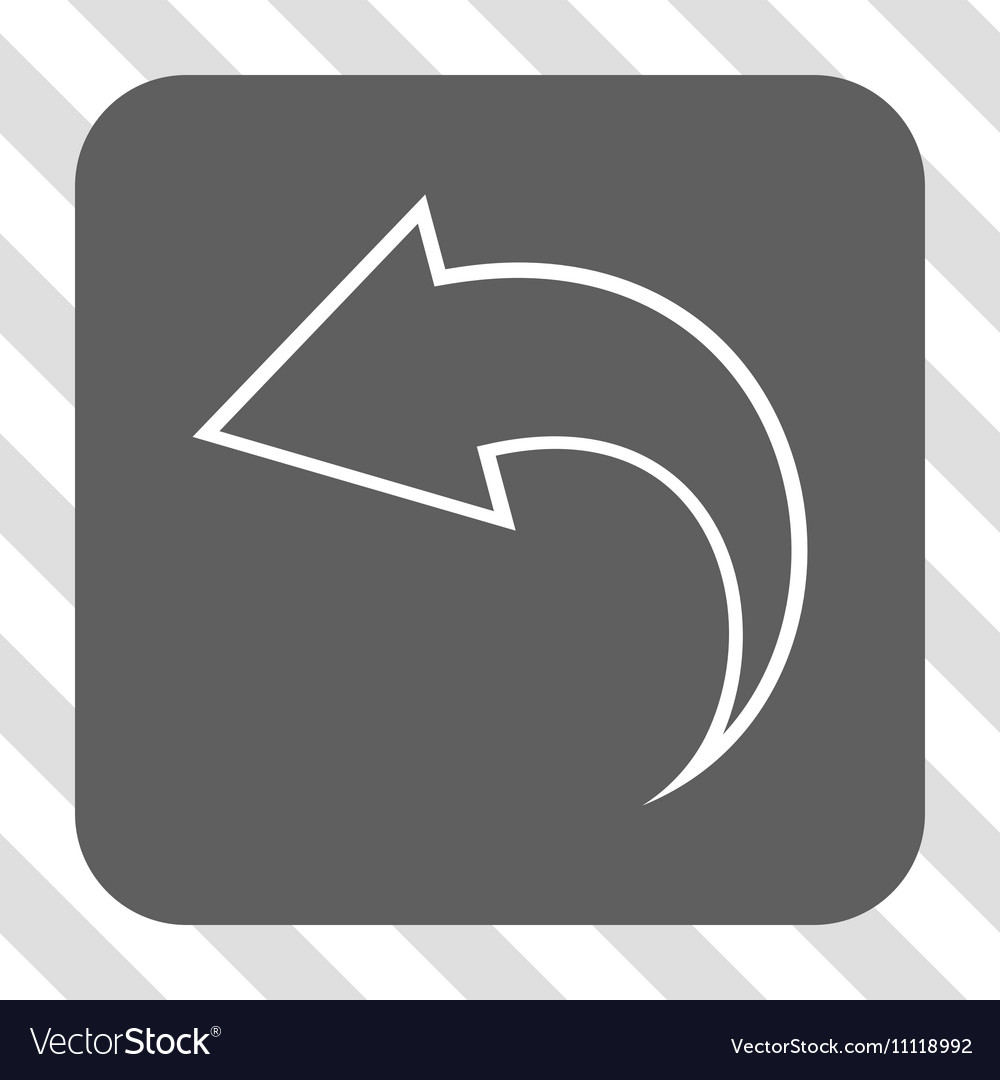 Undo rounded square button Royalty Free Vector Image