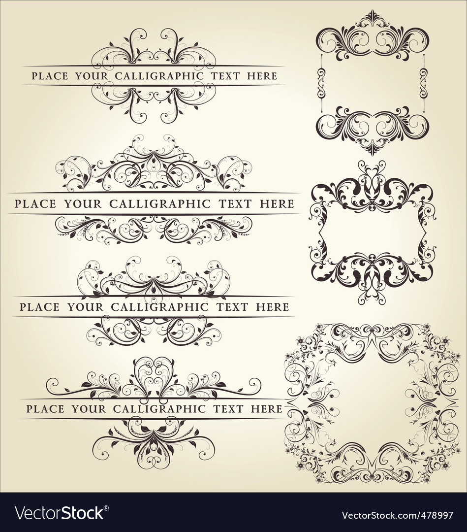 Calligraphic design element Royalty Free Vector Image
