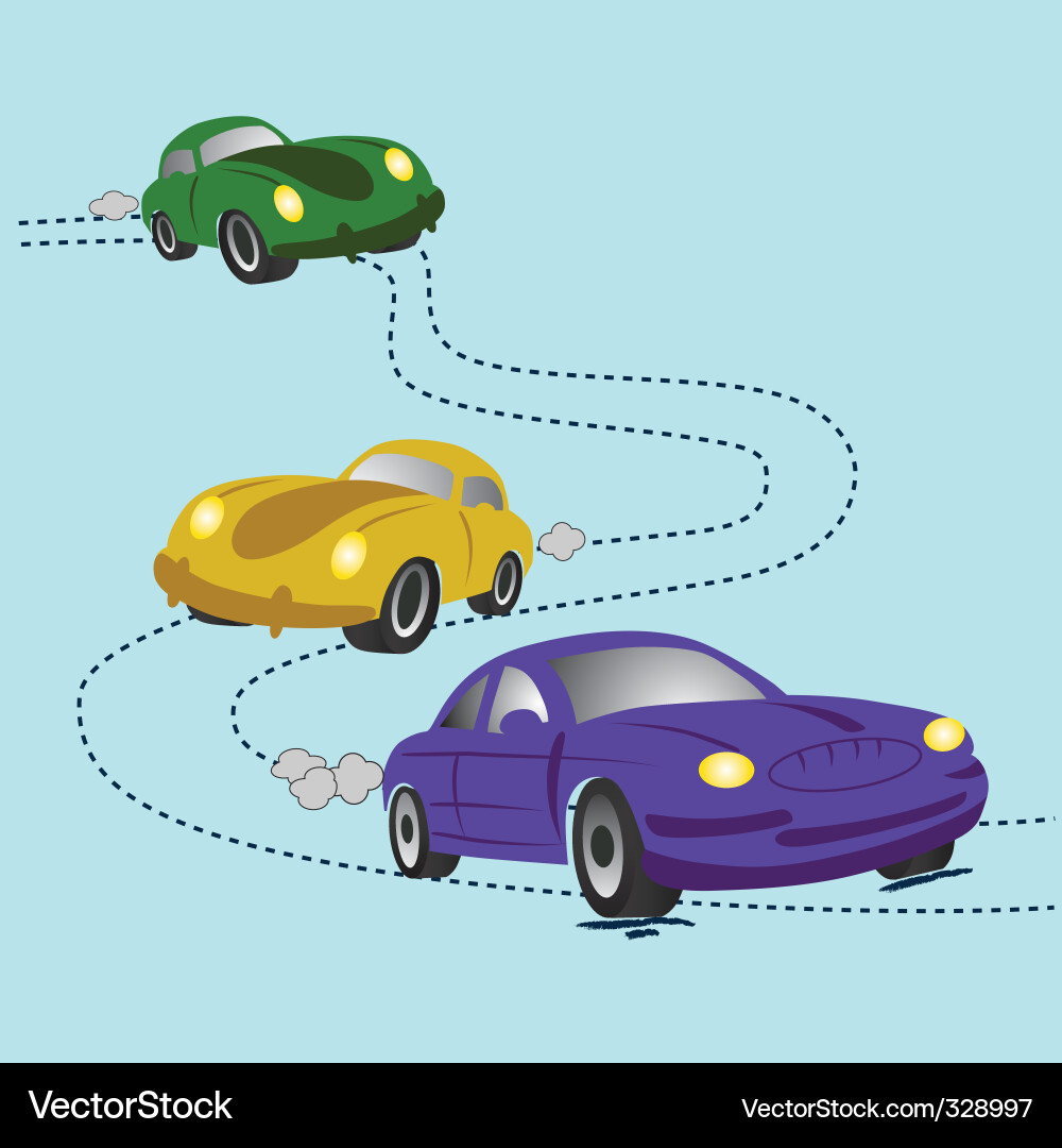 Cartoon cars Royalty Free Vector Image - VectorStock