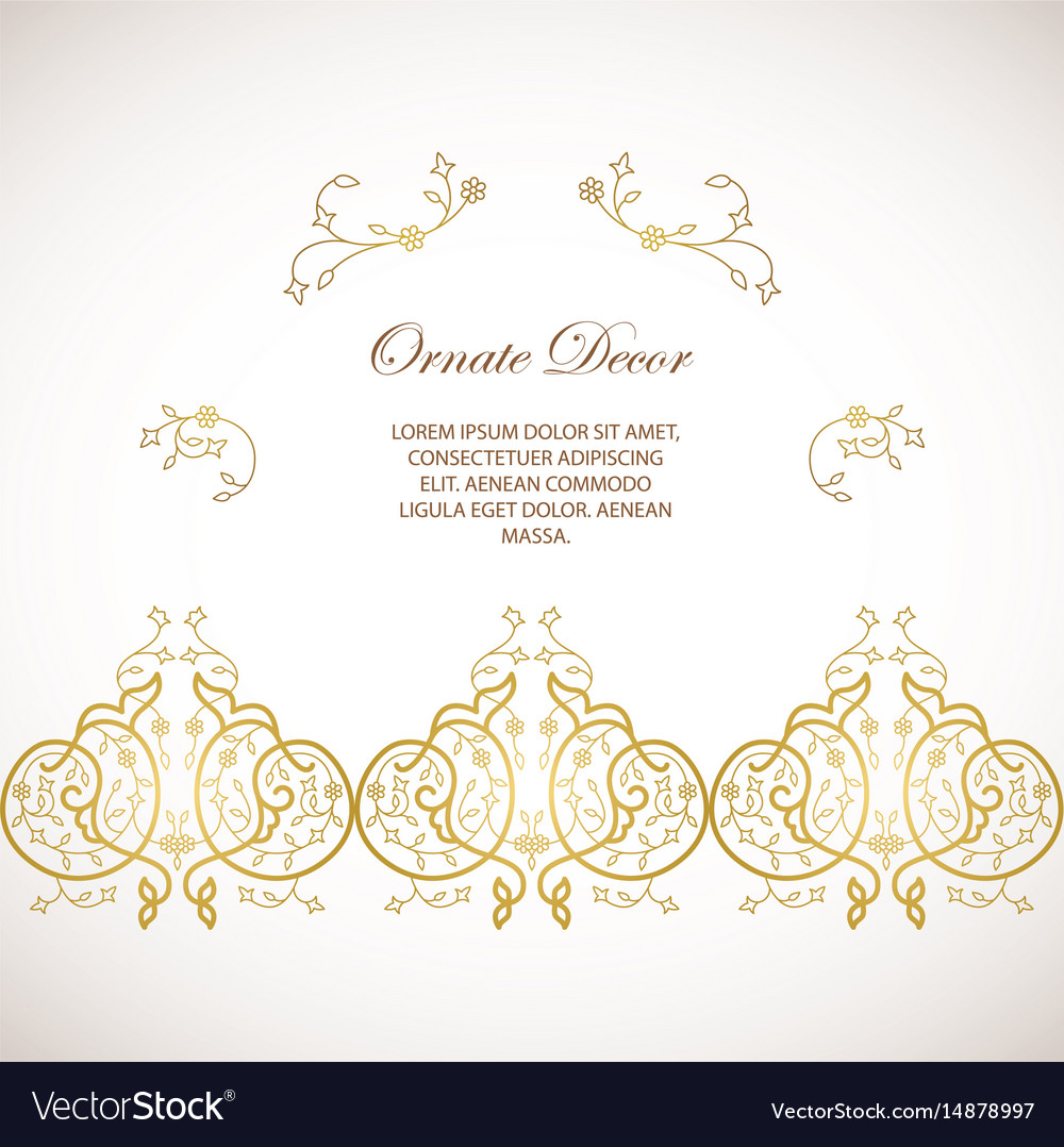 Decorative frame elegant element Royalty Free Vector Image