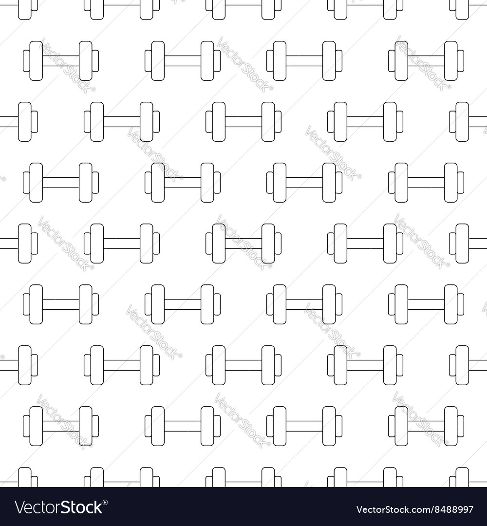 Dumbbell pattern seamless Royalty Free Vector Image