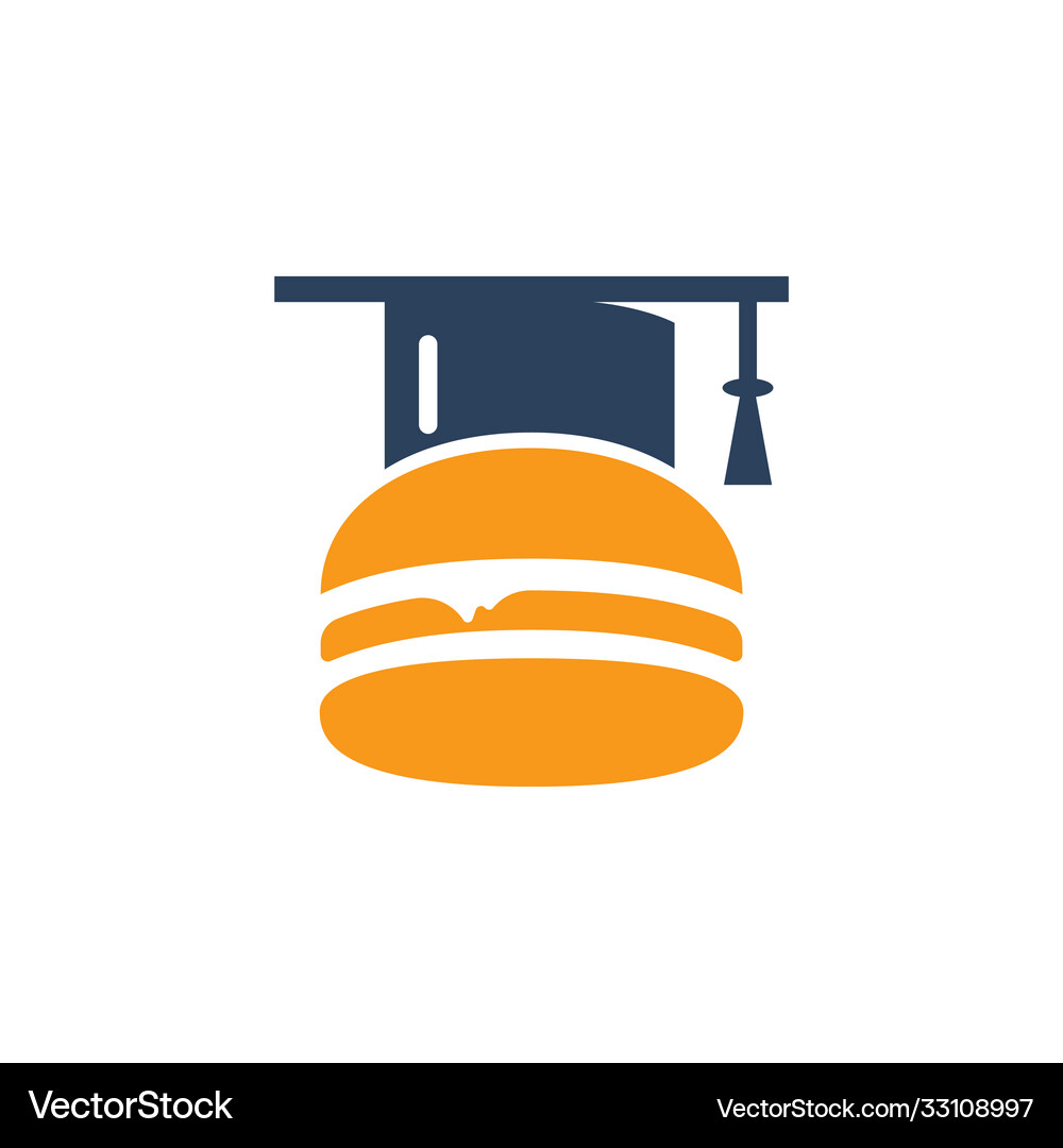 Food education logo design Royalty Free Vector Image