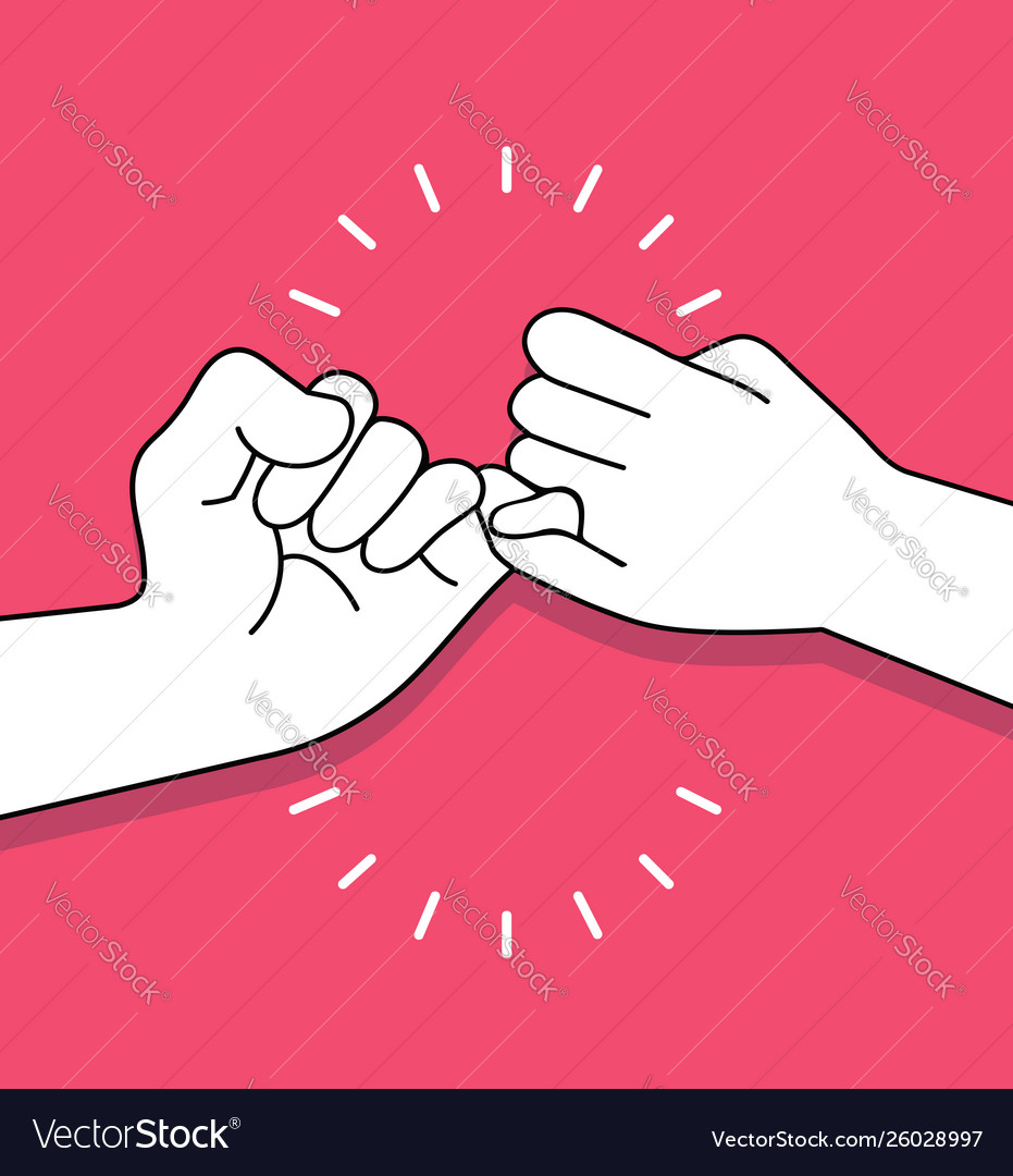 Hands making promise concept Royalty Free Vector Image Hands making promise concept Royalty Free Vector Image