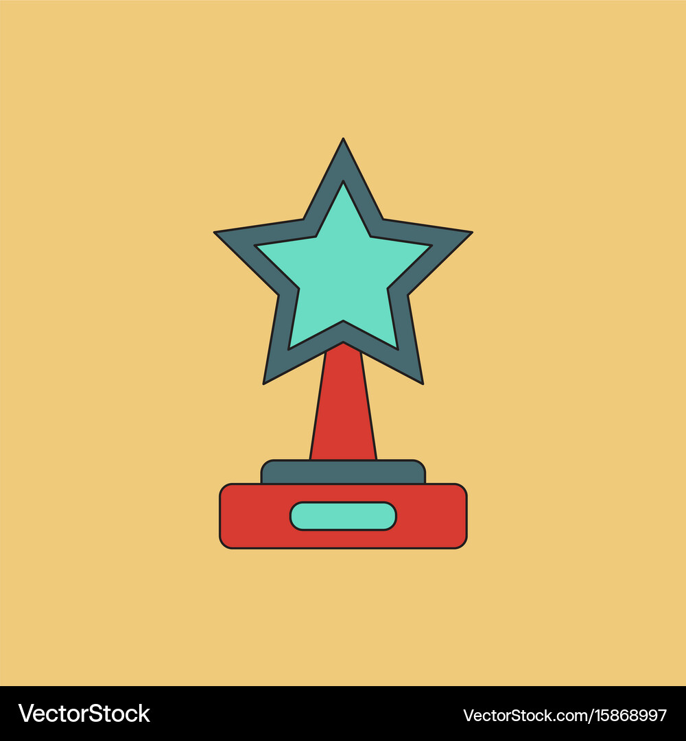 Reward in flat style cinema Royalty Free Vector Image
