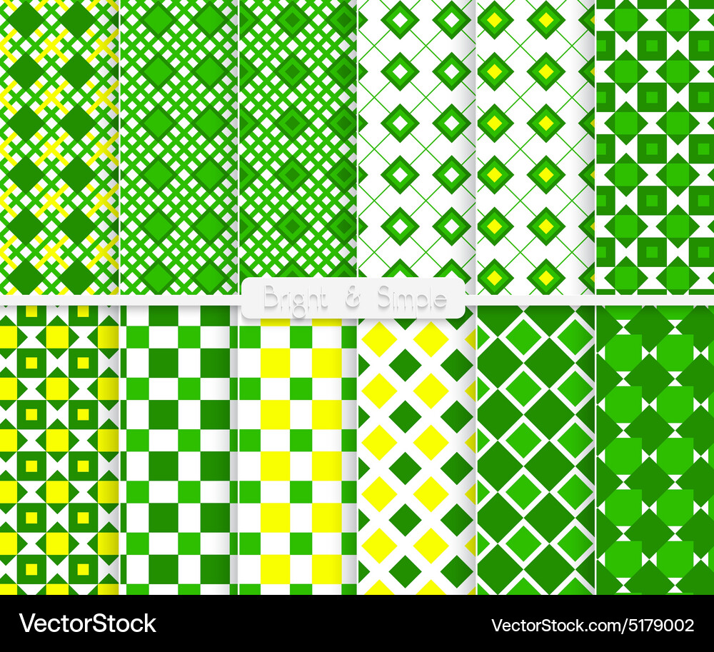 Bright and simple green yellow small squares Vector Image