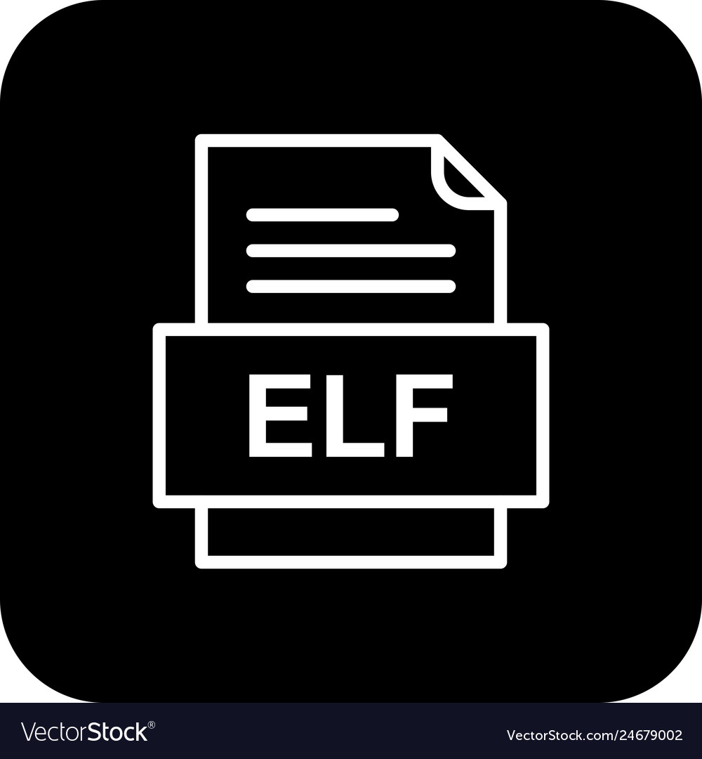Elf file document icon Royalty Free Vector Image