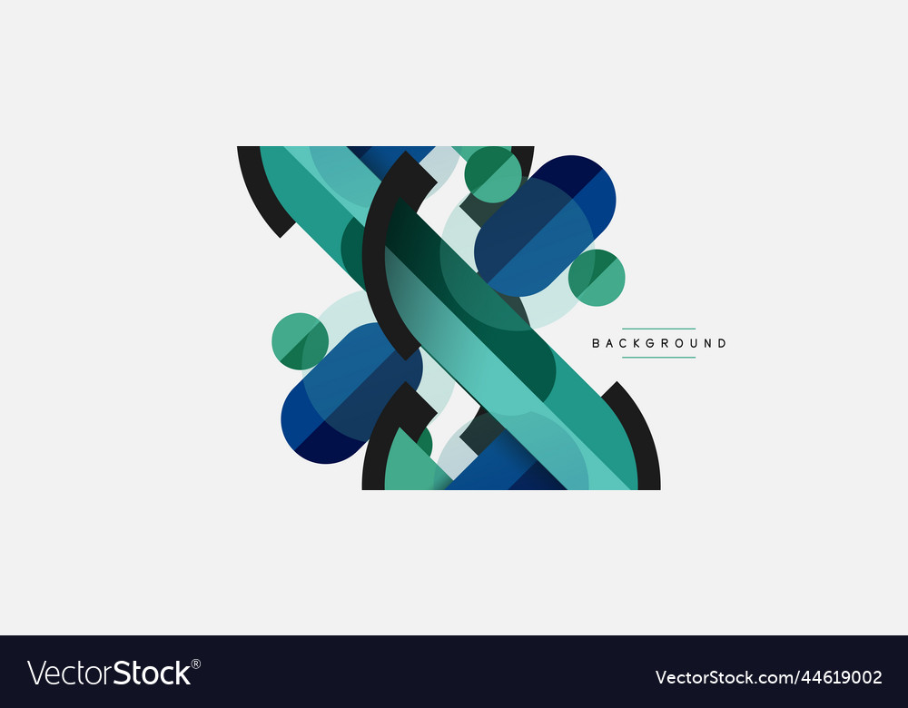 Geometric shapes composition abstract background Vector Image