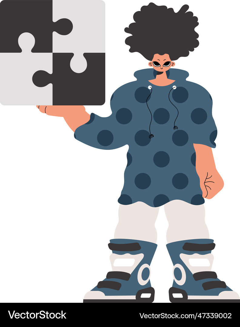 Individual is holding a flabbergast collect work Vector Image