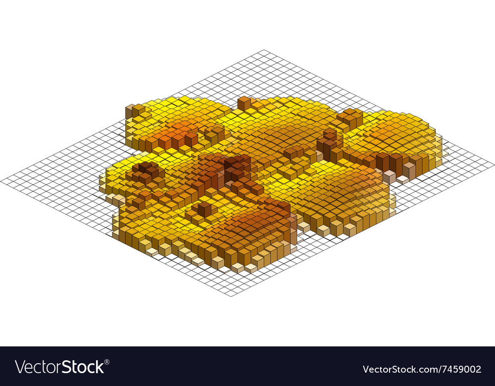 Isometric graph Royalty Free Vector Image - VectorStock