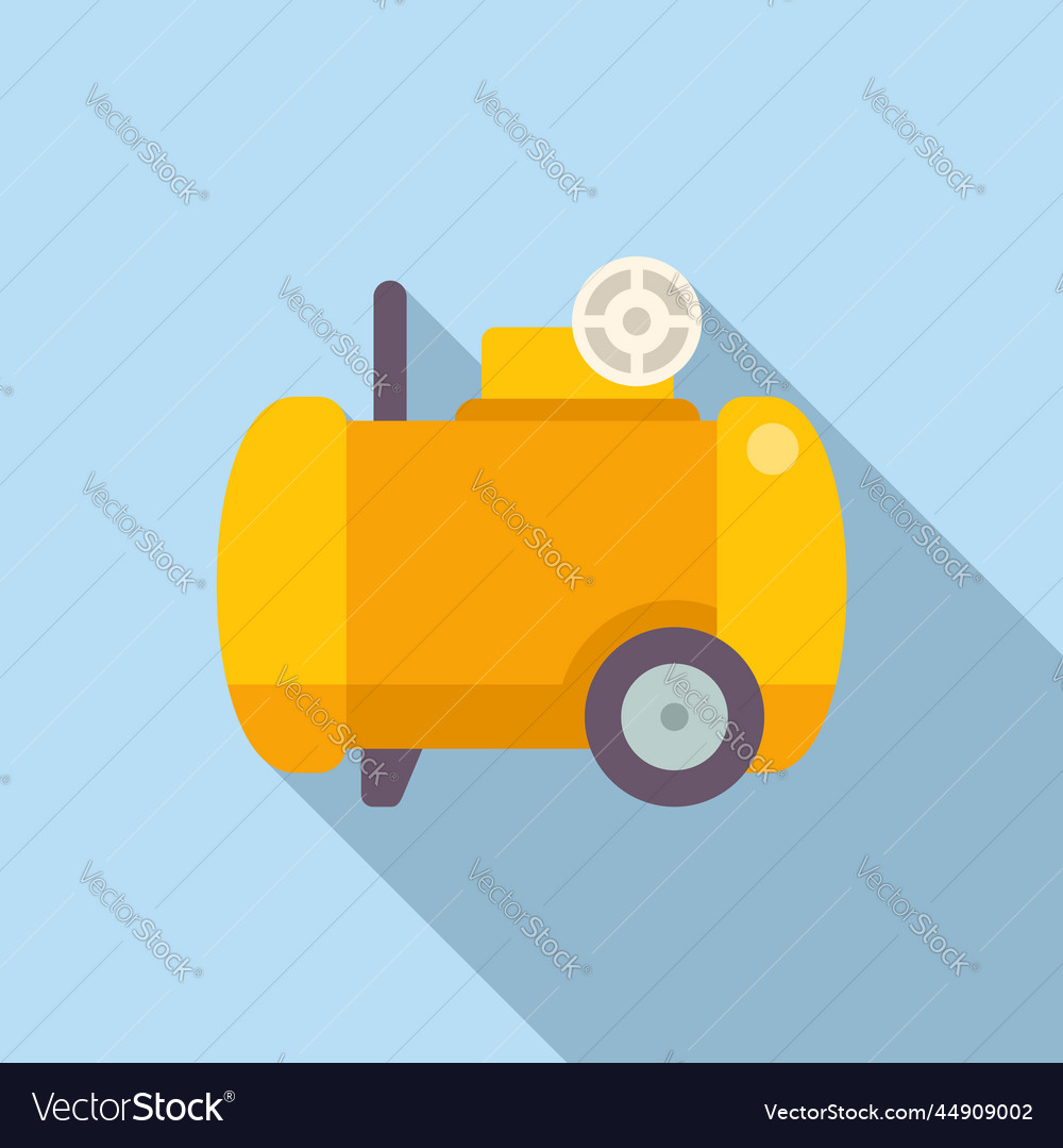 Machine compressor icon flat air pump Royalty Free Vector