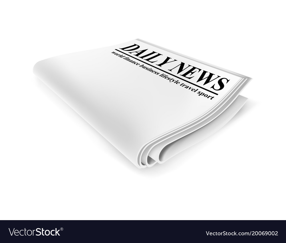 Newspaper isolated Royalty Free Vector Image - VectorStock