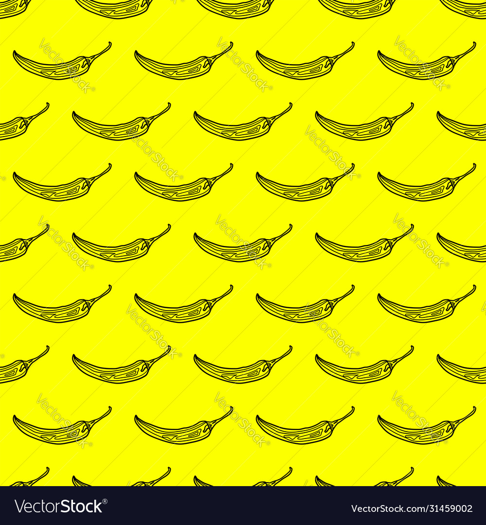 Pepper pattern on white background Royalty Free Vector Image