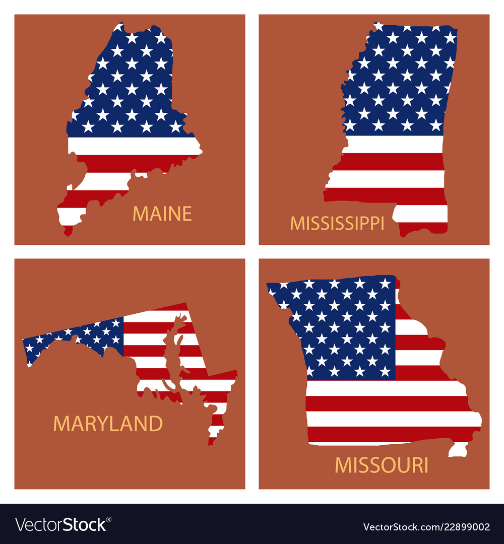 Poster map of united states america with state Vector Image