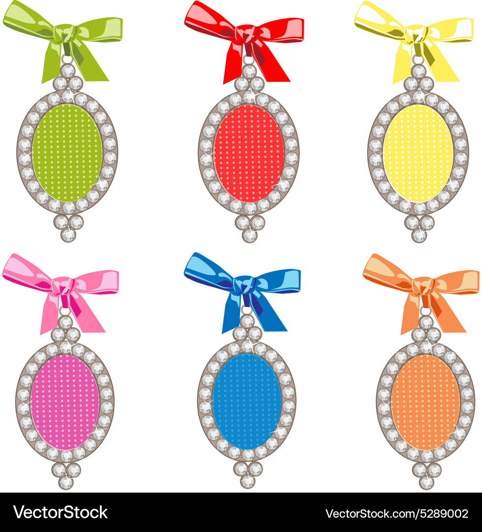 Set of glamorous charms Royalty Free Vector Image