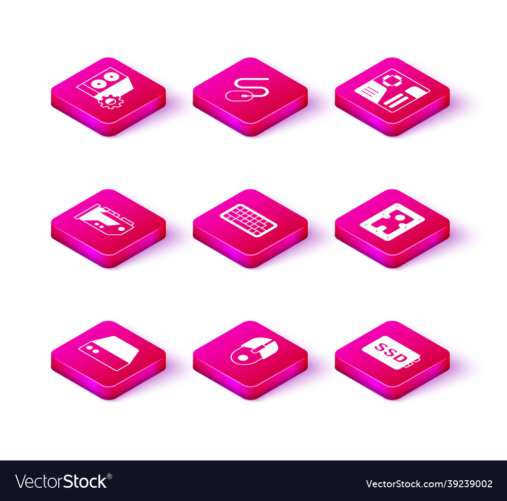 Set server data web hosting computer mouse Vector Image Set server data web hosting computer mouse Vector Image