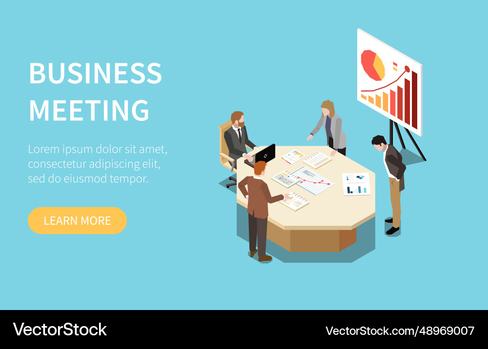 Business meeting banner Royalty Free Vector Image