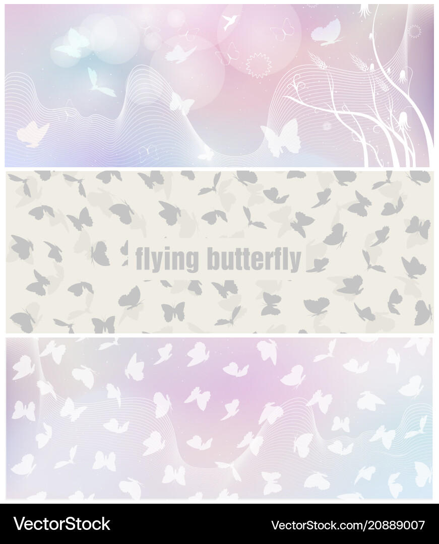 Butterfly banner for facebook poster design Vector Image
