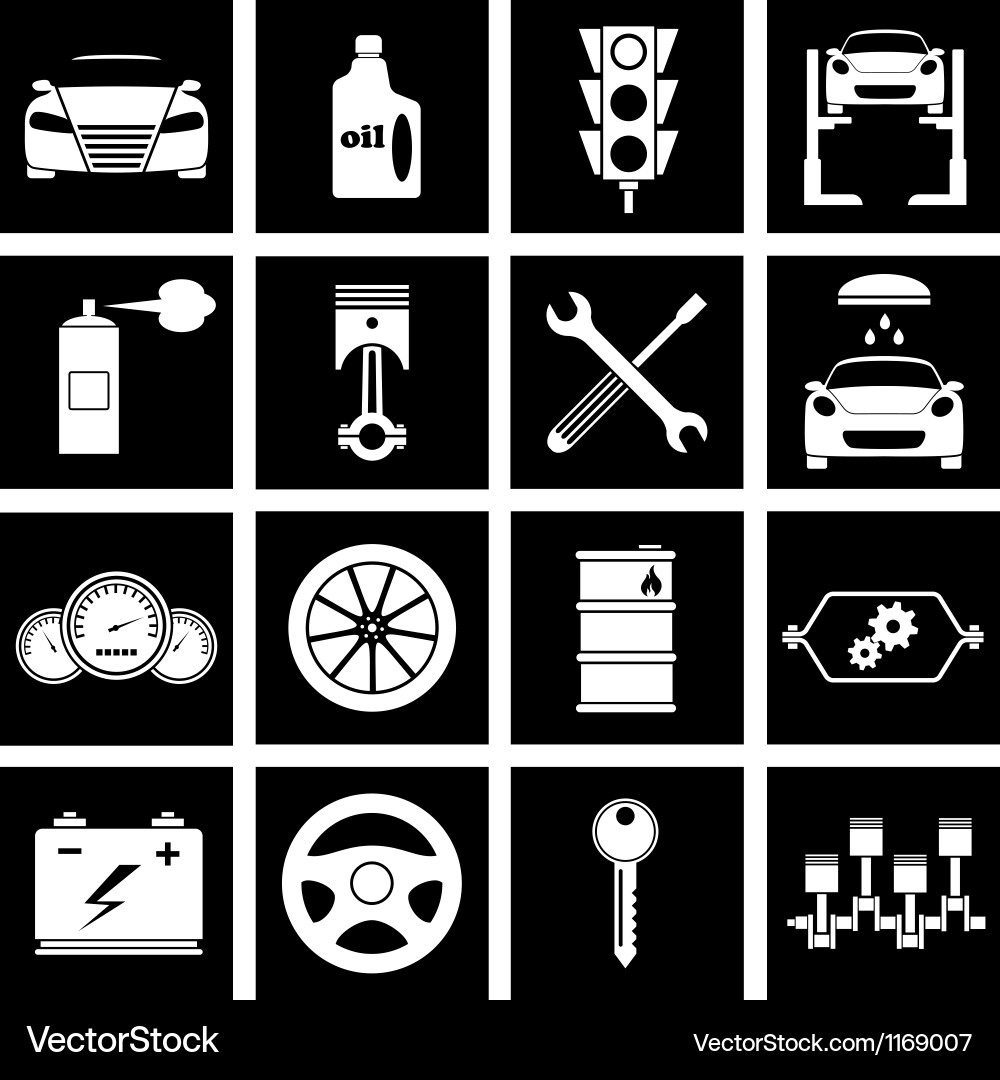 Car repair icons Royalty Free Vector Image - VectorStock