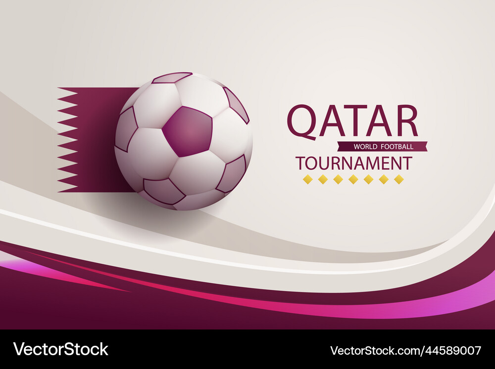Gradient world football championship background Vector Image