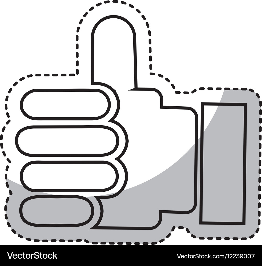 Hand human like social media Royalty Free Vector Image