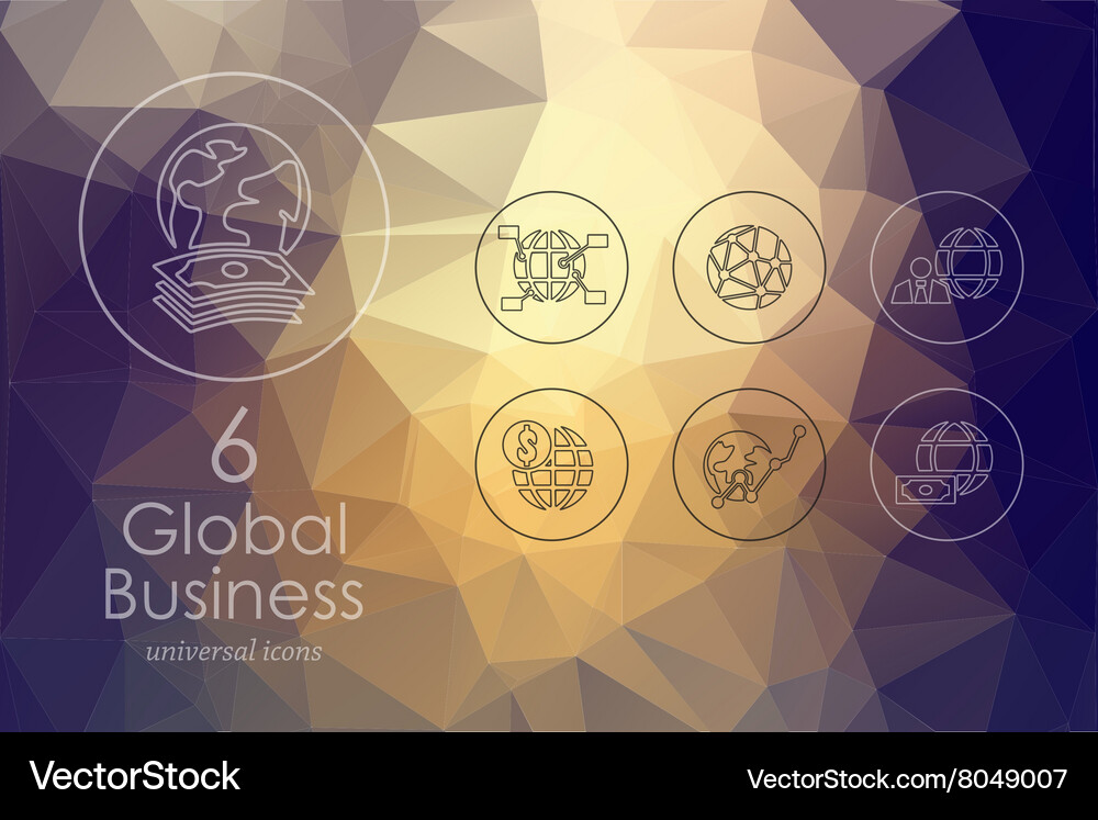 Modern Global Business Icons Royalty Free Vector Image