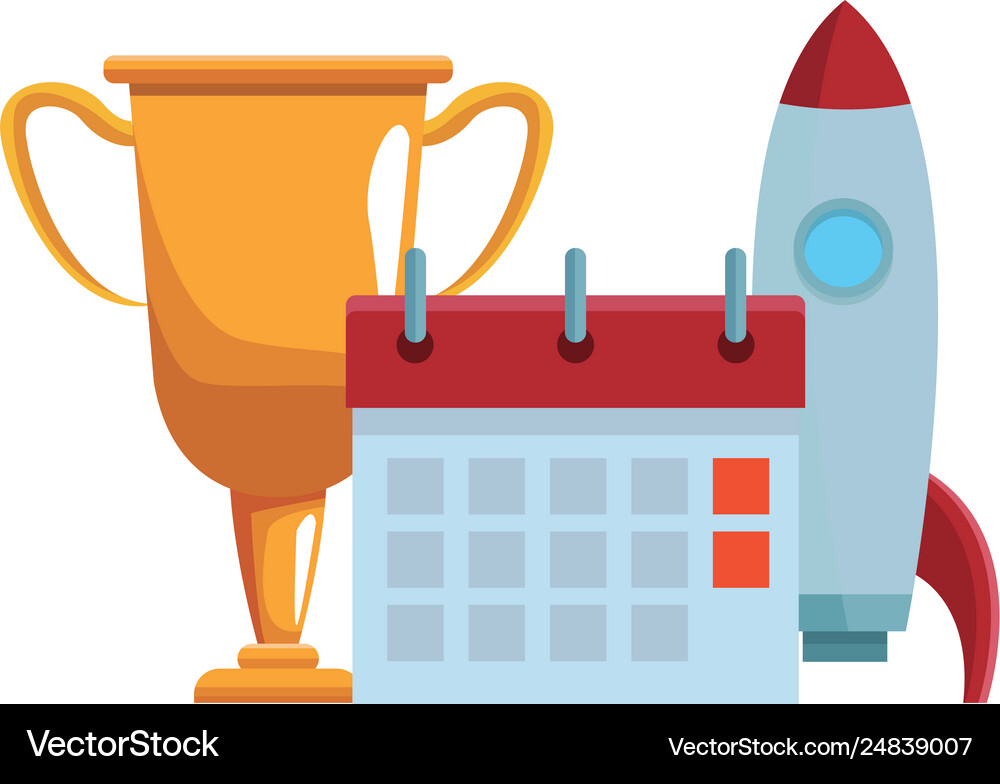 Office elements cartoon Royalty Free Vector Image