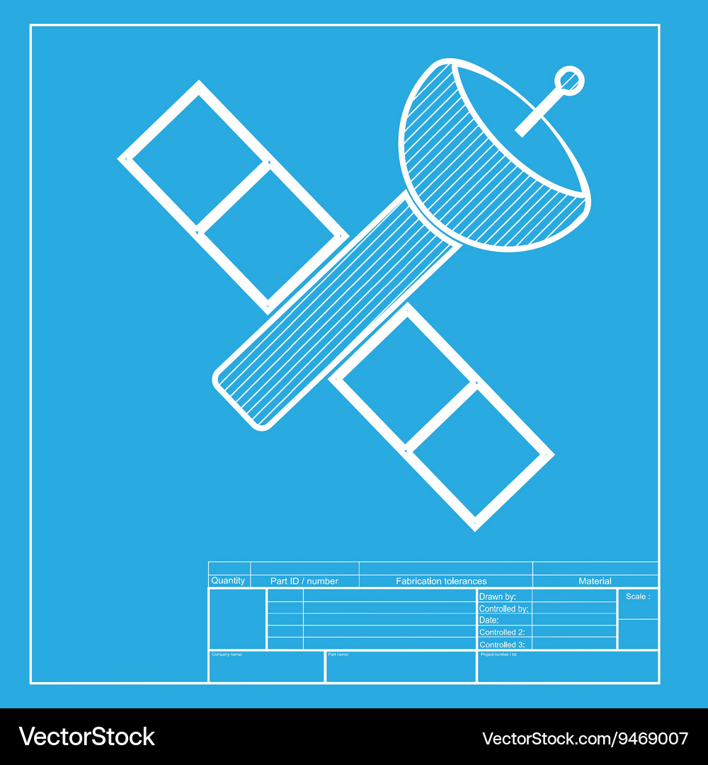 Satellite sign white section of icon Royalty Free Vector
