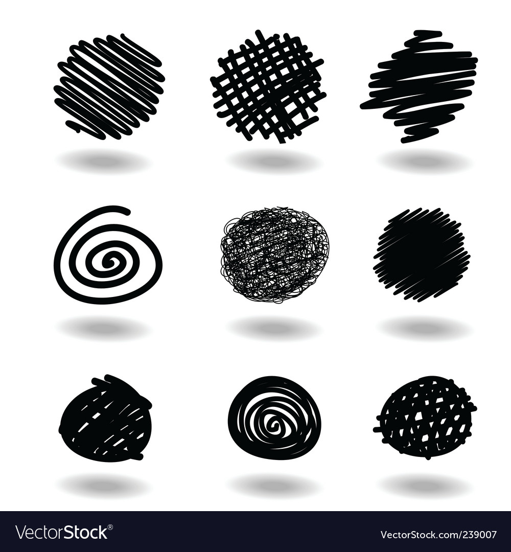 Scribble icons Royalty Free Vector Image - VectorStock