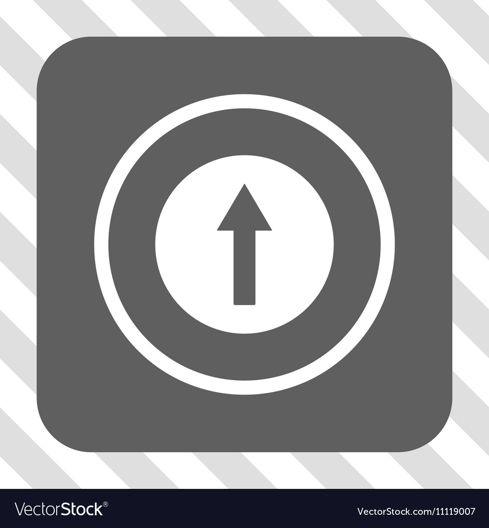 Up rounded arrow square button Royalty Free Vector Image