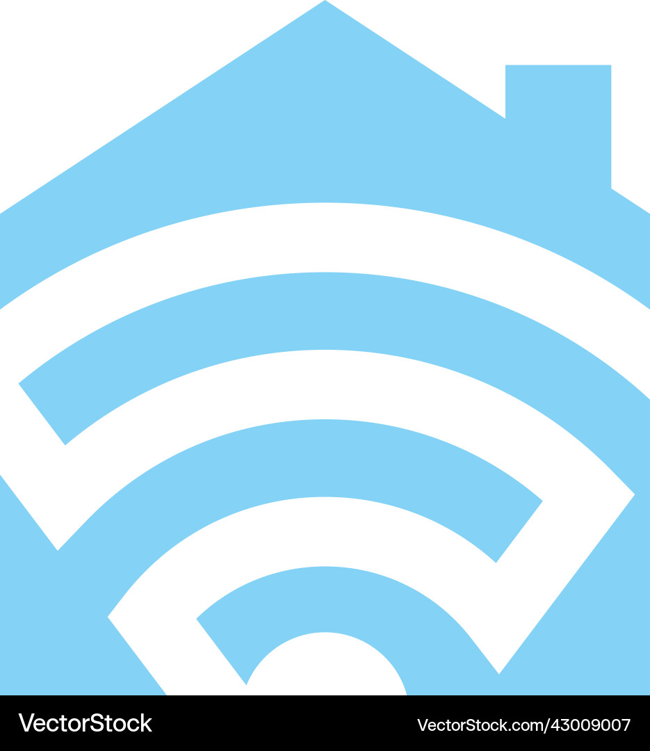 Wifi home logo design template Royalty Free Vector Image