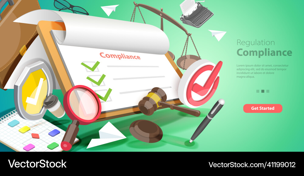 3d conceptual of regulation Royalty Free Vector Image