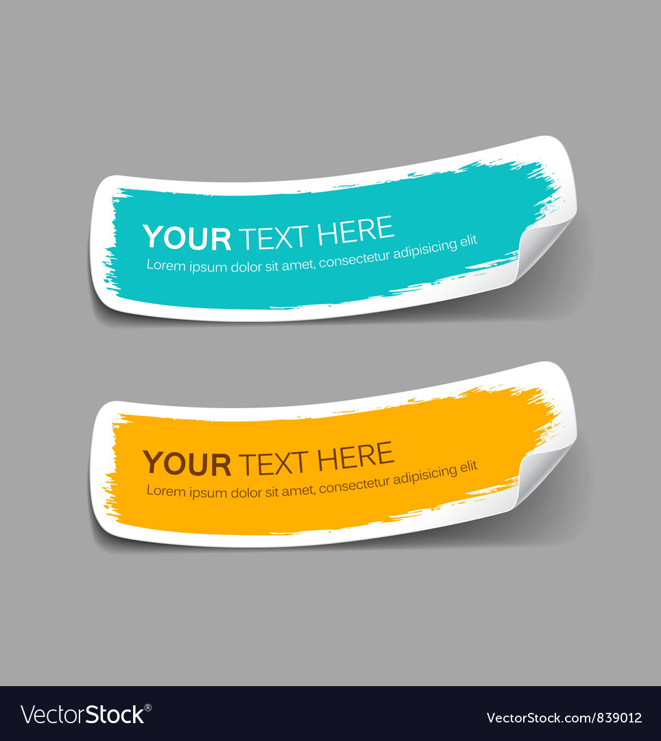 Colorful label paper brush stroke Royalty Free Vector Image Colorful label paper brush stroke Royalty Free Vector Image