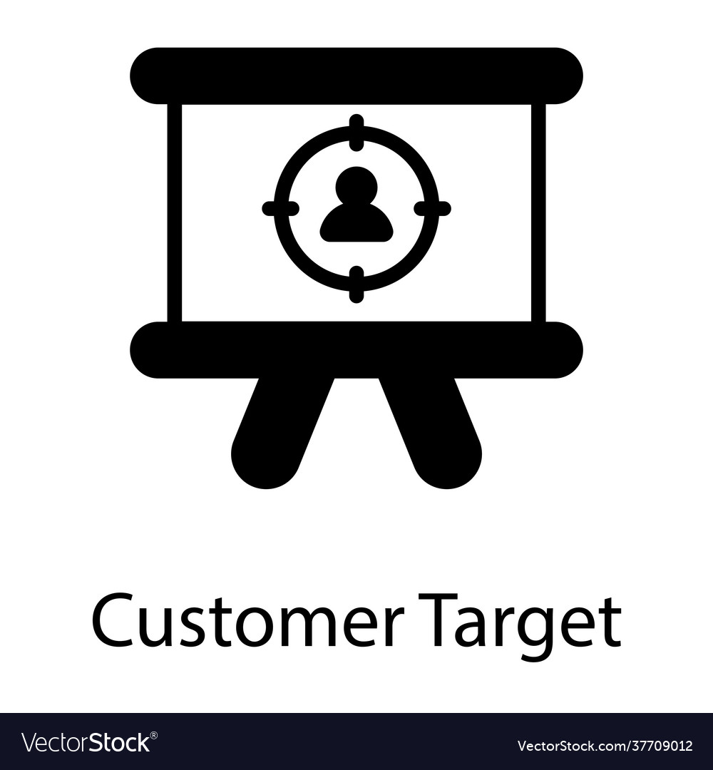 Customer target Royalty Free Vector Image - VectorStock
