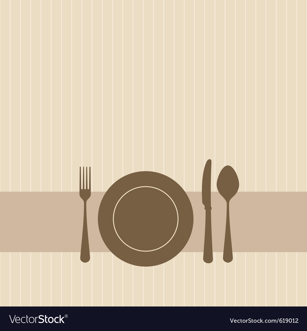 Dinner setting Royalty Free Vector Image - VectorStock