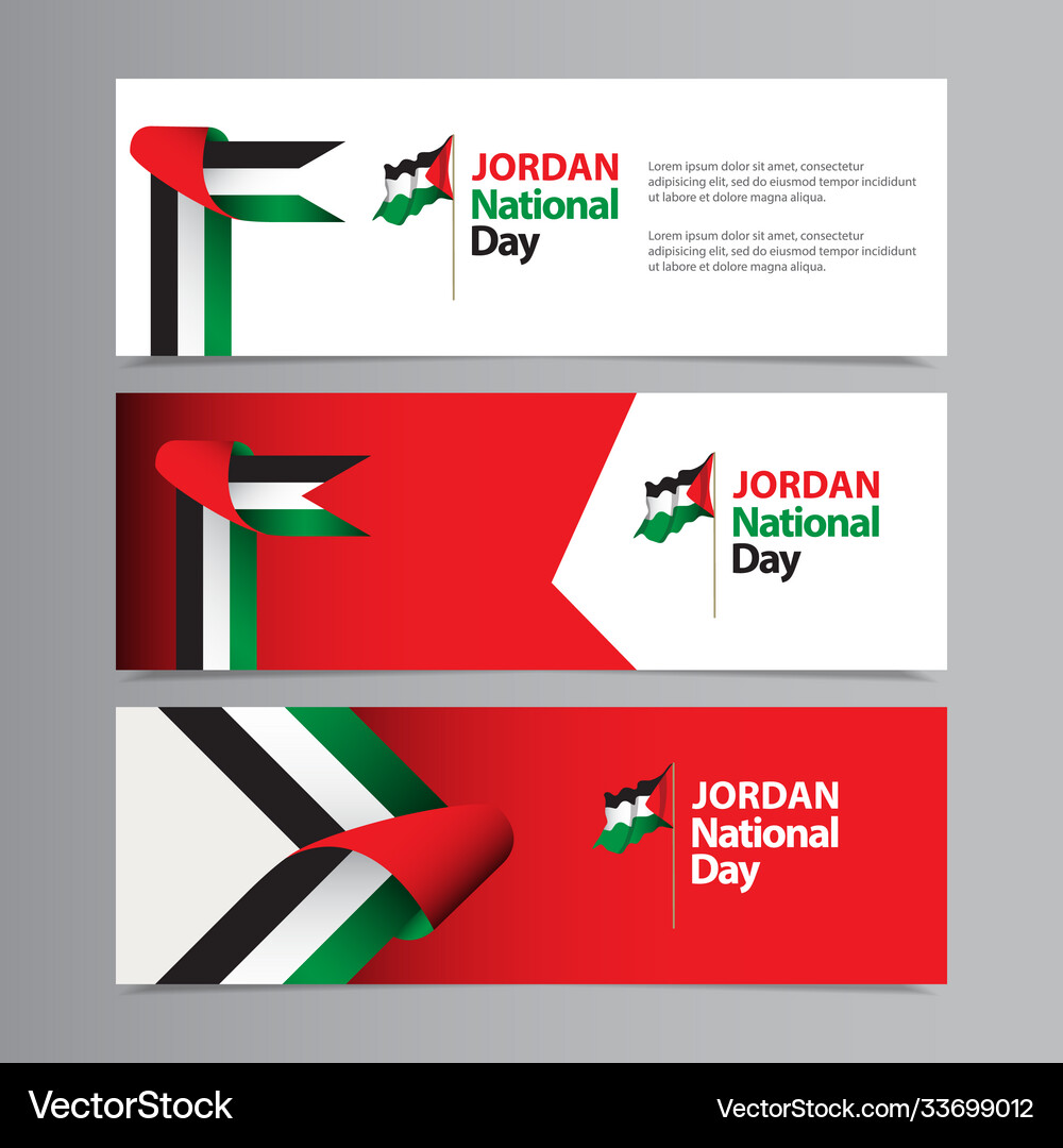 Happy jordan independence day celebration Vector Image