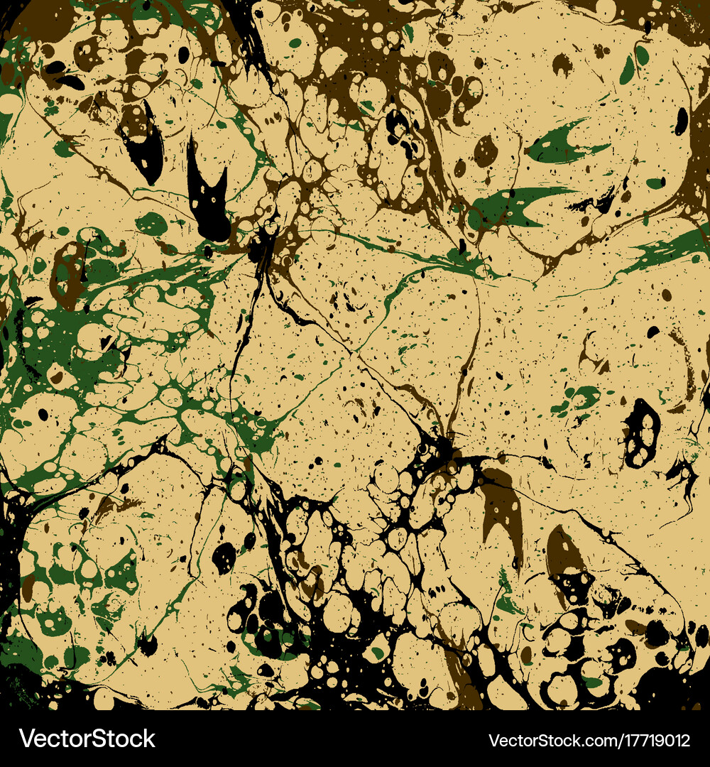 Military camouflage liquid ebru background Vector Image