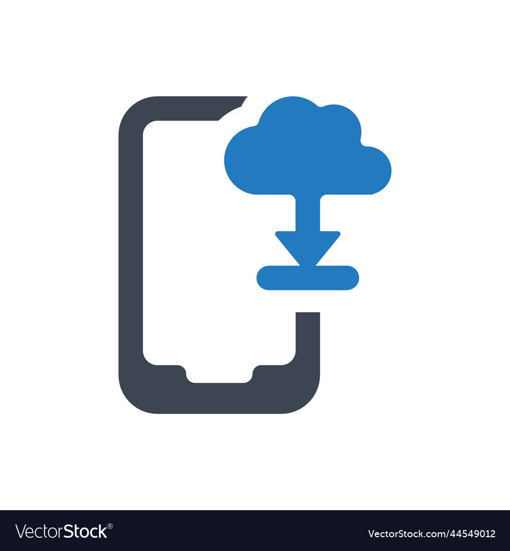 Mobile apps cloud syncing icon Royalty Free Vector Image Mobile apps cloud syncing icon Royalty Free Vector Image