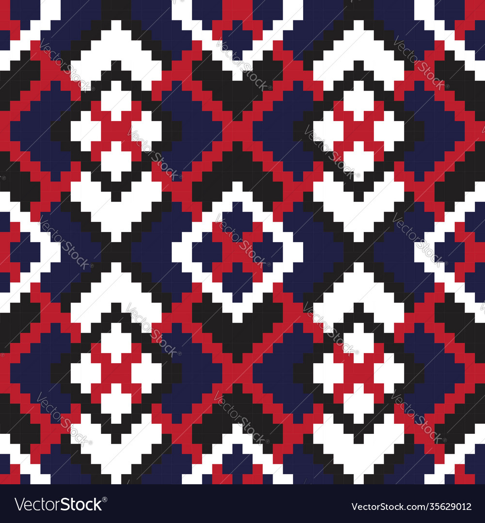 Red argyle seamless pattern background Royalty Free Vector