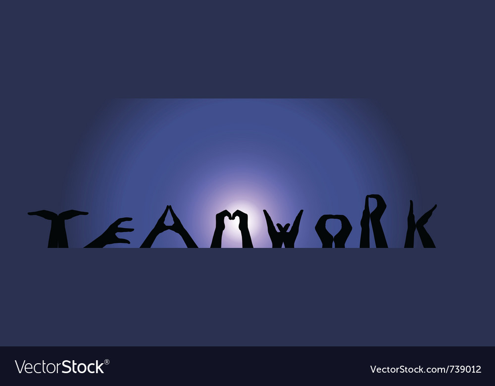 Teamwork concept Royalty Free Vector Image - VectorStock