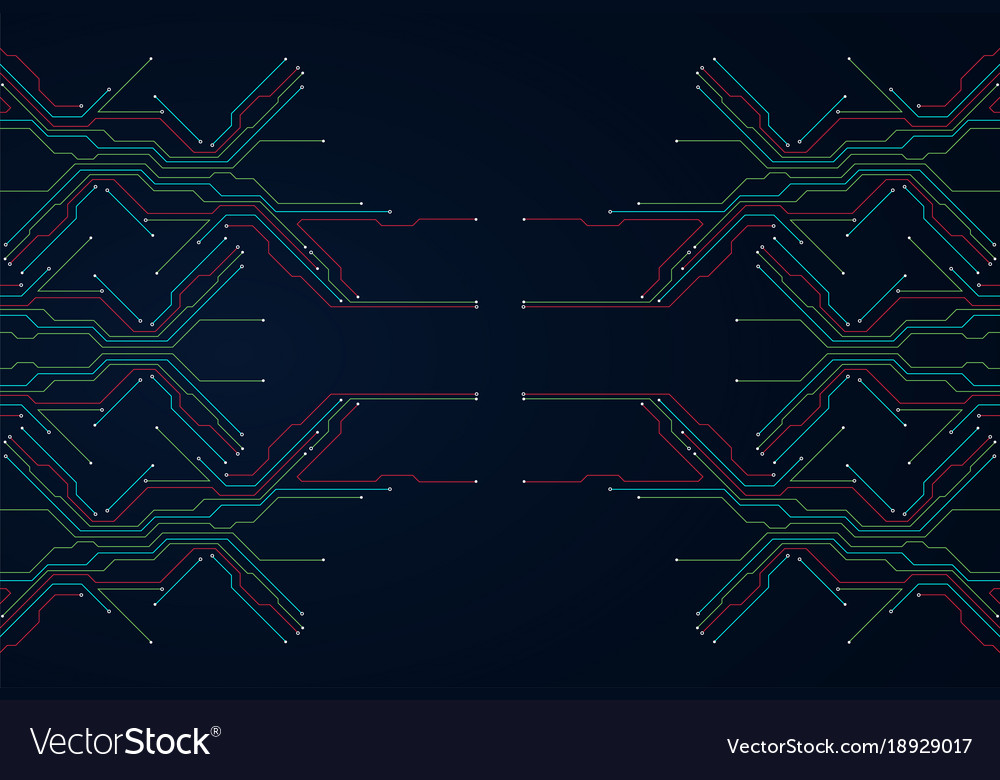 Abstract technology circuit board communication Vector Image