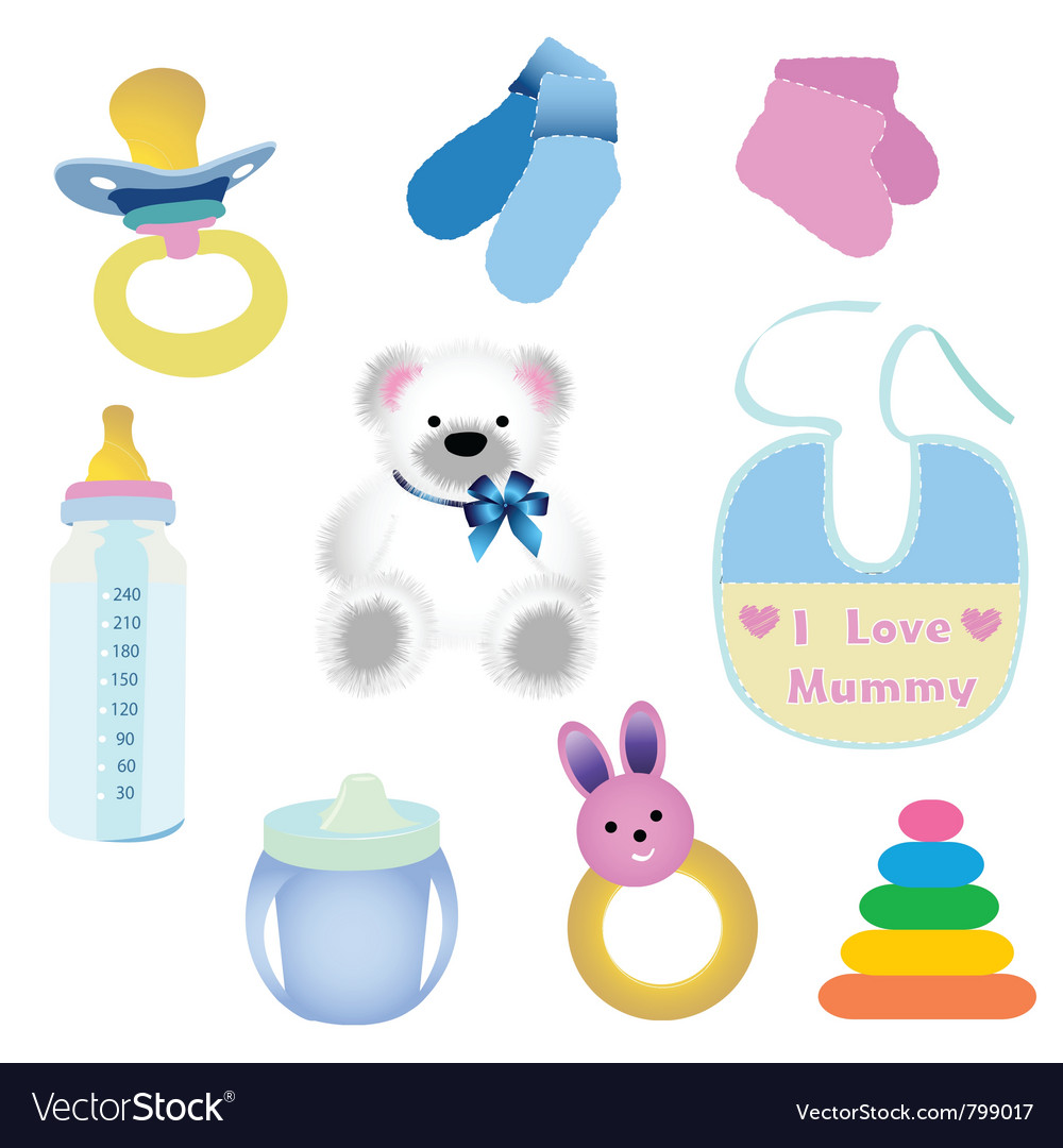 Baby elements Royalty Free Vector Image - VectorStock