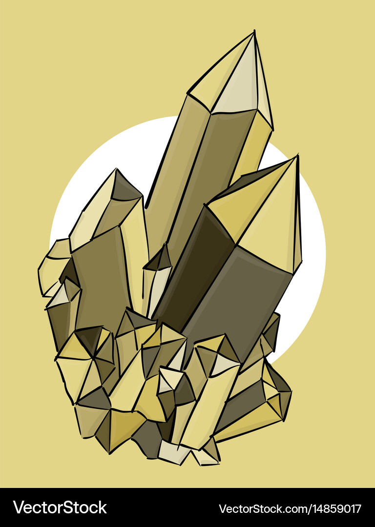 Beige and brown crystals on a background eps Vector Image