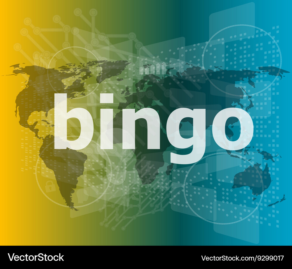 Bingo word on business digital touch screen Vector Image