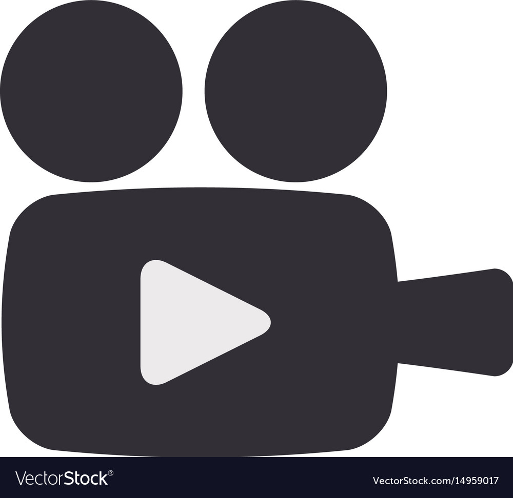 Black camcorder symbol icon design Royalty Free Vector Image